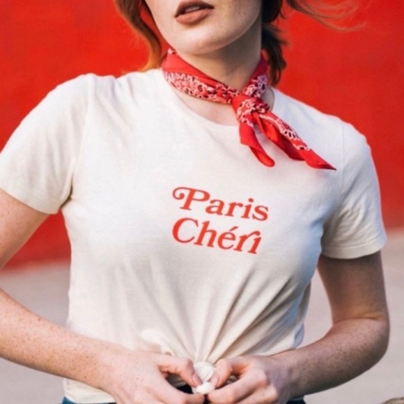 Sezane | Tops | Sezane Paris Cheri Tee Sz S | Poshmark